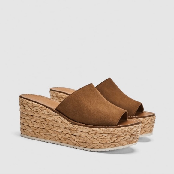 Zara | Shoes | Zara Platform Wedge Espadrillesandal | Poshmark